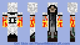 Arctic Flaming Skull Mage Minecraft Skin