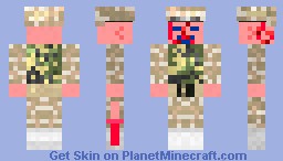A wounded soldier Minecraft Skin