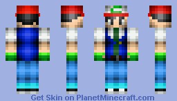Ash Ketchum Original / Pokemon 1st Series Minecraft Skin