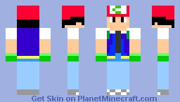 Ash from Pokemon Minecraft Skin