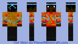 Jimi Hendrix in Atlanta 1970 Minecraft Skin
