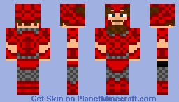 Warrior (Red Armor and Helmet) FIXED Minecraft Skin