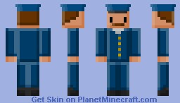 BLOCKY train conductor guy :P Minecraft Skin