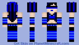 Raver Girl (Blue) Minecraft Skin