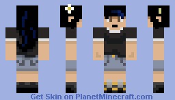 Blue-Highlight Girl Minecraft Skin