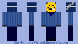 Blu Spy with a Smiley Face Mask Minecraft Skin