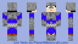 Blue warrior Minecraft Skin
