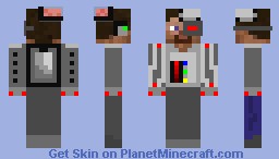 Cyborg Steve. Minecraft Skin