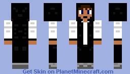Black Vest Hood Skater Minecraft Skin