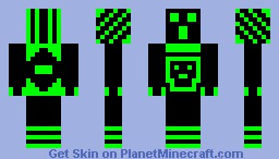 Black-Green Devil Minecraft Skin