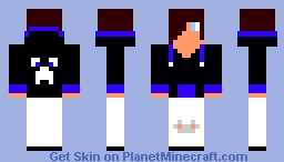 Black And Purple Indie Minecraft Skin