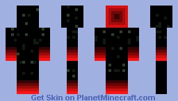 Black With Red Fading Minecraft Skin