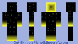 Black with yellow fading Minecraft Skin