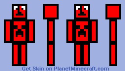 Black outline Red body Minecraft Skin