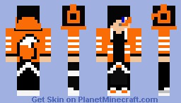 Human Fox Gamer (Orange) Minecraft Skin