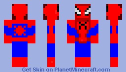 Blocky Spider man (Cheesy) Minecraft Skin