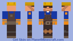 blue engineer Minecraft Skin