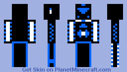 Blue Robot Minecraft Skin