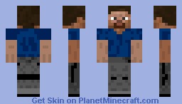 Default Skin (Dark Blue Shirt) Minecraft Skin