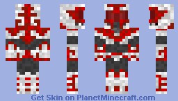 Red Armoured Commando Minecraft Skin