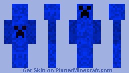 Blue Creeper Minecraft Skin