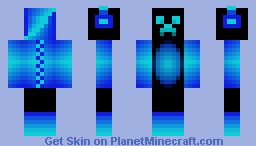 Blue creeper Minecraft Skin