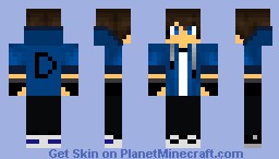 Super Cool and awesome Blue Hoodie [ORIGINALITY] Minecraft Skin