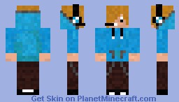 Blue gamer Minecraft Skin