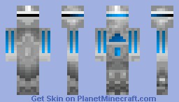 Blue Robot Knight (3D features) Minecraft Skin