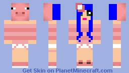 Blue Pig Girl Minecraft Skin