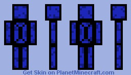 Blue Robot Minecraft Skin