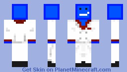 Blue Slime Boss with white suit Minecraft Skin