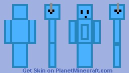 Cute Blue Slime Minecraft Skin