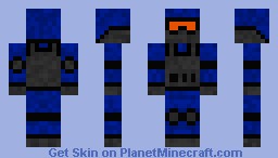 Blue Soldier Minecraft Skin