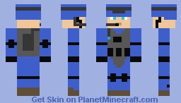 Blue Soldier Minecraft Skin