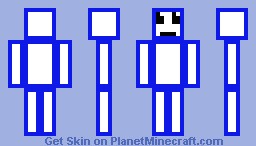 Blue Sqrare Man Minecraft Skin