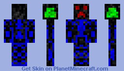 Blue tron creeper Minecraft Skin