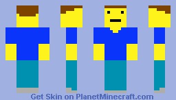 Blue Noob Minecraft Skin