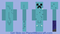 Blue creeper Minecraft Skin