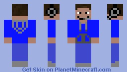 Blue Gamer Minecraft Skin