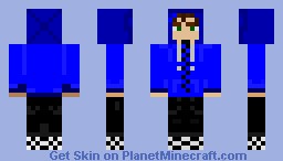 Blue Hoody and Vans Minecraft Skin