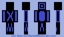 Black and Blue Guy Minecraft Skin