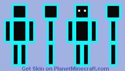 Blue neon guy Minecraft Skin