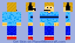 blue stripe reporter Minecraft Skin