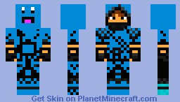 Blue Fighter Minecraft Skin
