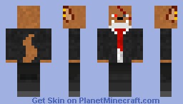 Furry Bulldog in a suit Minecraft Skin