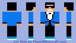 Blue Gamer Minecraft Skin