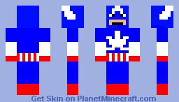 Captain America Minecraft Skin