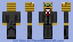 Cat in a suit Minecraft Skin