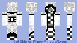 Checkered Creeper In White Cloak Minecraft Skin